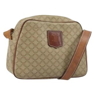 Celine Sac bandouli&egrave;re en toile Macadam Pre-owned - Femme - Pre-owned - Beige - Taille: ONE Size