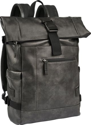 Camel Active Herren Rucksack mit strukturierter Optik Schwarz, Menswear-L