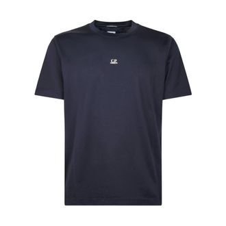 C.P. Company C.p. Company, Homme, Tops, Bleu, Taille: L Logo T-shirt