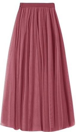 Generic Jupe Tutu Femme, Jupe Femme Mi Longue Plissée Mi-Longue pour Ligne A Taille Haute Courte De SoiréE Dansante De FêTe Courte