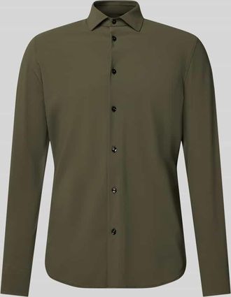 Cruna Slim Fit Business-Hemd mit Knopfleiste