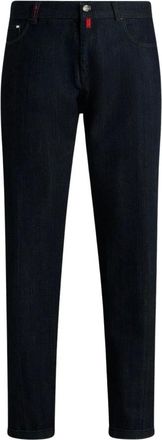 Kiton Homme, Jeans, Bleu, Taille: W34 Pantalon en Coton Stretch