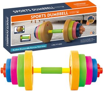 Generic Krafttrainer f&uuml;r Kinder - verstellbares Hantel-Langhantel-Spielzeug, Fitness-&Uuml;bungsausr&uuml;stung | Mehrzweck-Spielset f&uuml;r das K&ouml;rpertraining im Freien f&uuml;