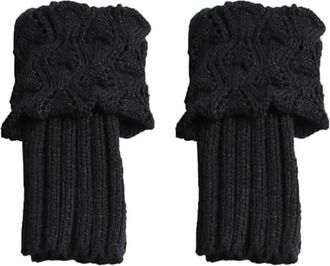 Generic Manchettes en feutre pour femmes pour lhiver des ann&eacute;es 80, tricot c&ocirc;tel&eacute; chauffe-jambes chauds, chaussettes longues pour bottes dhiver chauffe-pieds 