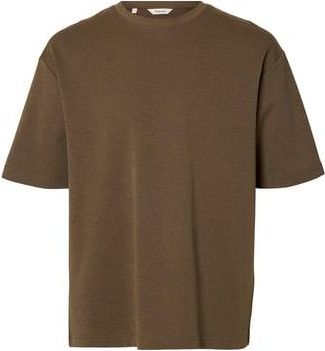 Selected T-shirt uni en coton m&eacute;lang&eacute;