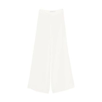 Simona Corsellini Femme, Pantalons, Blanc, Taille: 36 FR Pantalon Palazzo &agrave; Fermeture &Eacute;clair