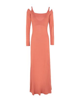 8 by YOOX COTTON KNIT LAYERED LONG DRESS