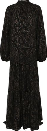 Nissa Maxikleid mit Glitzer - Schwarz