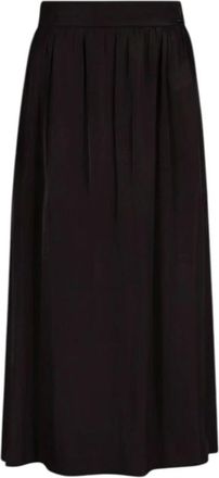 A|X Armani Exchange Femme, Jupes, Noir, Taille: 34 FR Jupe Midi &Eacute;lastiqu&eacute;e