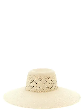 Maison Michel Womens Beige Fabric Sunhat Accessory
