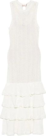 Twinset Femme, Robes, Blanc, Taille: 40 FR Abito in maglia
