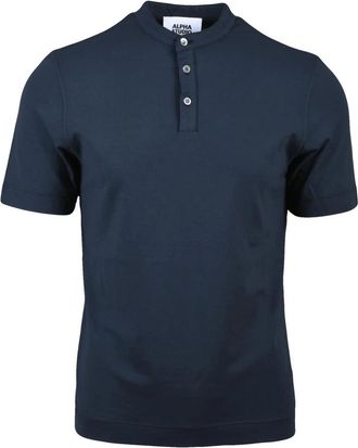 Alpha Studio Homme, Tops, Bleu, Taille: M Serafino T-shirt