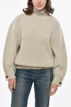 Bottega Veneta Rollkragenpullover aus Wollmischung mit Ballon&auml;rmeln Bottega Veneta