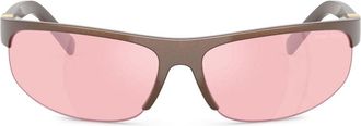 Miu Miu Eyewear Sonnenbrille mit ovalem Gestell - Braun