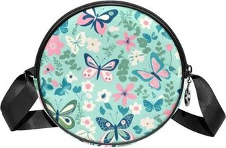 Generic Sac &agrave; bandouli&egrave;re rond pour femme, petit sac &agrave; bandouli&egrave;re color&eacute; avec fermeture &eacute;clair, bretelles r&eacute;glables, sac &agrave; main rond d&eacute;contract&eacute; pour femmes 