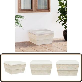 vidaXL Vidaxl - Garten-Paletten-Hocker mit Kissen Imprägniertes Fichtenholz - Gartenzubehör - Gartenstuhl - Outdoor Möbel - Palettenmöbel - Lounge Set