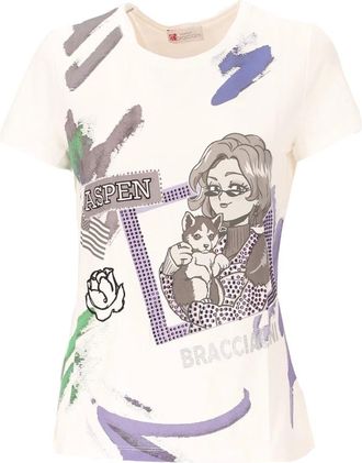 Braccialini Btop322 T-Shirt - Femme - Tops - Blanc - Taille: 38/40 FR