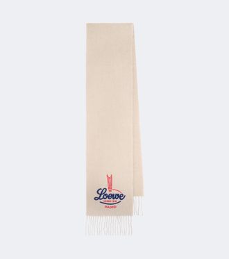 Loewe &Eacute;charpe en alpaga et laine &agrave; logo