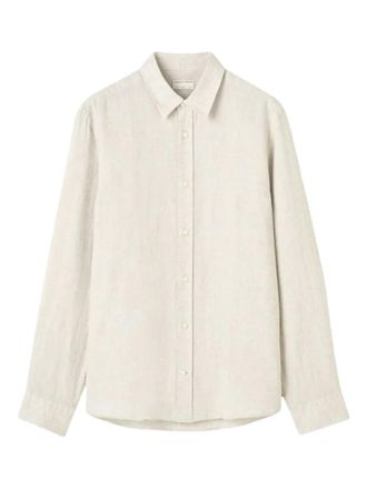 Tiger Of Sweden chemise en lin &agrave; manches longues - Blanc