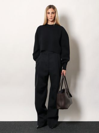 Tom Ford Womens Pleated Wool Trousers Black
