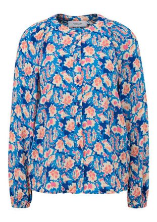 Comma Langarmbluse Bluse Langarmbluse mit All-over-Print
