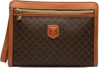 Celine Clutches - Macadam Coated Canvas Clutch - Gr. unisize - in Braun - für Damen