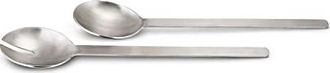 ROMINOX Geschenkartikel Salatbesteck // Circum - 2-teilig, Moderne Formgebung, Abgerundeter, stilvoller seidenmatt-gebürsteter Edelstahl; Maße: ca. 27.2 x 6.4