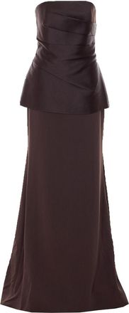 Solace London Maxi Robe - Marron