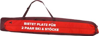 Atomic Double SKI Bag I Skitasche für 2 Paar Ski & Stöcke I 205x30x20cm große Skiertragetasche I Wasser- & schmutzabweisendes Material I Profi Doppelskitasch