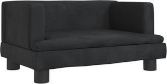 vidaXL Kindersofa Schwarz 60x40x30 cm Samt Vidaxl