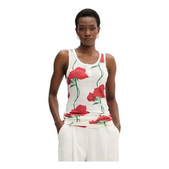 Kenzo Archive Rose Skinny Tank Top - - Tops - Damen - Wei&szlig; - M