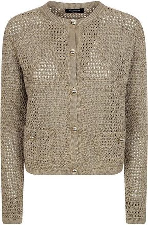 Fabiana Filippi Femme, Pulls, Vert, Taille: 34 FR Cardigan ajour&eacute;