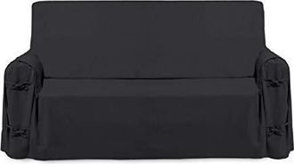 Soleil d'Ocre 112031 Panama Abdeckung von Sessel in Baumwolle Grau 100 x 200 x 60 cm