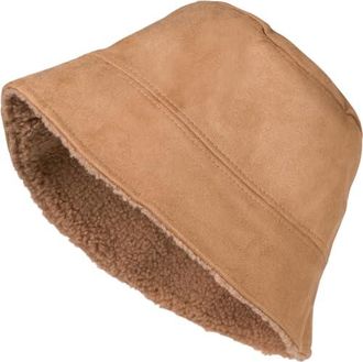 styleBREAKER Chapeau de pêcheur réversible Unisexe en Aspect Daim/Fourrure de Teddy, Chapeau réversible Chaud 2 en 1, Bucket Hat Automne Hiver 04025037, Couleur:Ch