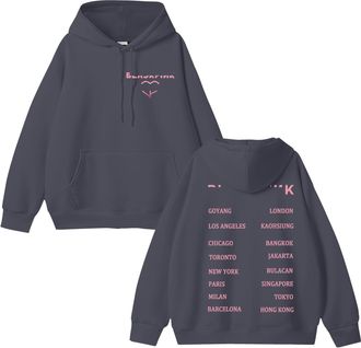 Generic Deadline Hoodie 2025 World Tour Grafik High Street Baumwoll-Sweatshirt(A Grey,S)