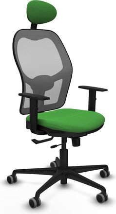 Piqueras y Crespo Computerstuhl mit 1D-Armen, h&ouml;henverstellbarer Lendenwirbelst&uuml;tze und festem Kopfteil, ausgestattet mit Syncro/Traslack und injiziertem Schaumstoff, G
