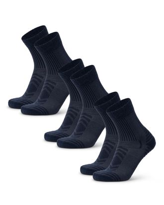 Danish Endurance Leichte Merino Wolle Wandersocken, Sommer Wollsocken, Unisex, f&uuml;r Herren & Damen, 3 & 5 Paar, Marineblau, 39-42