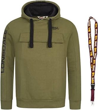 Lonsdale Sweat à capuche - Sweat-shirt - Pull - Cordon à clé limitée, Rushen Olive, M