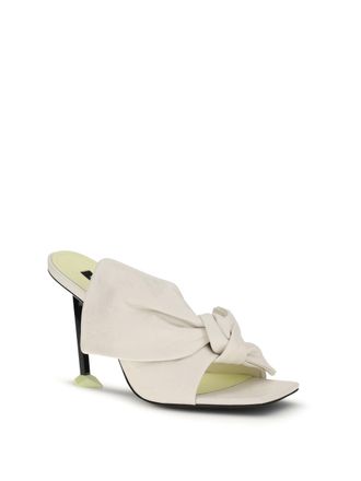 Givenchy Womens Boudoir Heeled Mules Ivory Lamb Ovis Aries Sandal