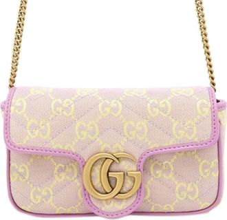 Gucci Hobo Bags - Super Mini GG Marmont Matelasse GG Canvas Flap Cro - Gr. unisize - in Orange - f&uuml;r Damen