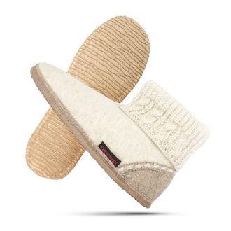 Giesswein Freiburg, Pantoffeln Damen, Lamm-meliert 204, 37 EU