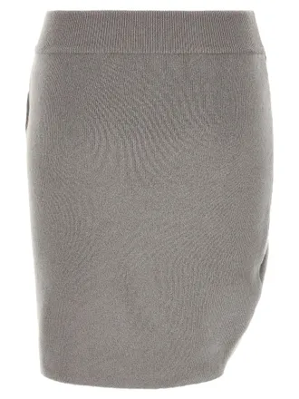 Giuseppe Di Morabito Asymmetrical Draped Virgin Wool Skirt - Gray
