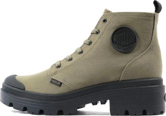 Palladium Damen Pallabase Twill Sneaker, Gr&uuml;n, 43 EU