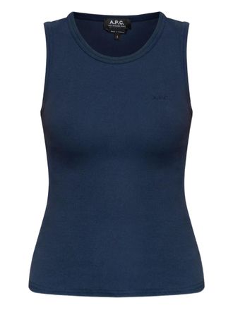 A.P.C. débardeur en coton biologique - Bleu