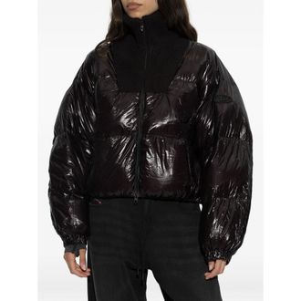 Diesel Glossy Nylon Down Jacket - Black