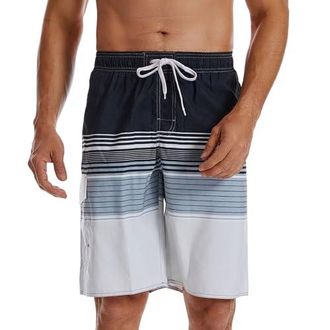 Generic Maillot de bain homme &eacute;t&eacute; d&eacute;grad&eacute; de couleur pantalon de plage ray&eacute; course &agrave; pied jogging, gris, 38