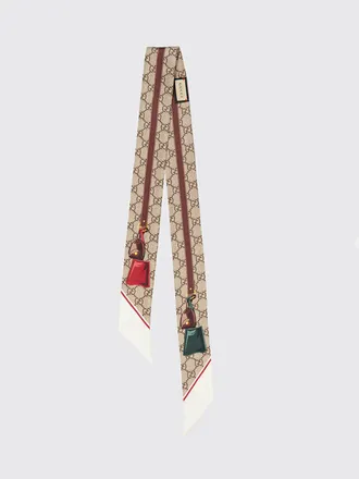 Gucci Rechteckiges Seiden-Bandeau von mit grafischem GG-Monogramm-Print