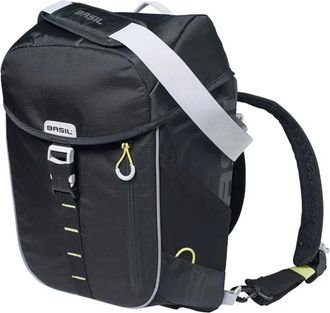 Basil Fahrradtasche für Gepäckträger - Miles - 100% Wasserdicht - mit Tragegriff und Schultergurt - 17 Liter - Tarpaulin - Fahrrad Taschen hinten - Schwarz 