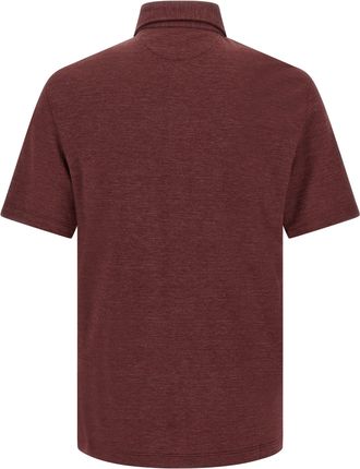 Brunello Cucinelli Virgin Wool Piqu&eacute; Polo Shirt - Bordeaux
