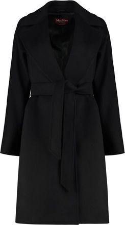 Max Mara Femme, Manteaux, Noir, Taille: 34 FR Manteau Robe en Laine Dravenna